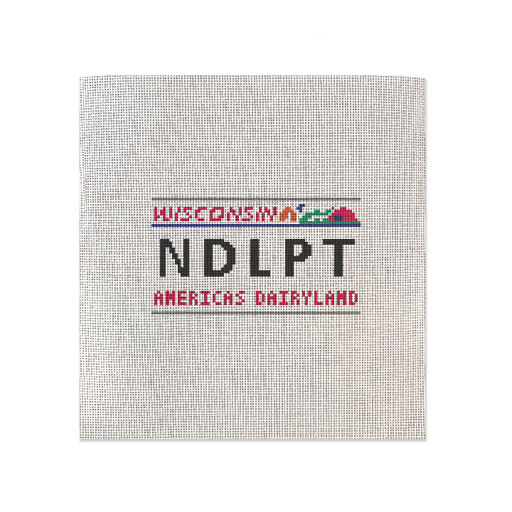Wisconsin NDLPT License Plate 4" x 2" | Needlepoint Canvas ...